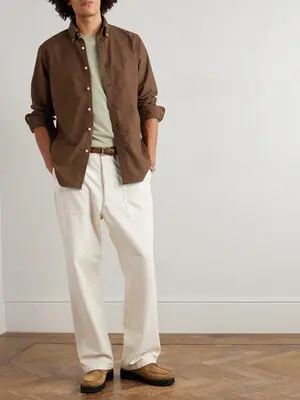 Polo Ralph Lauren Button-down Collar Logo-embroidered Cotton Oxford Shirt - Brown