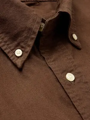 Polo Ralph Lauren Button-down Collar Logo-embroidered Cotton Oxford Shirt - Brown