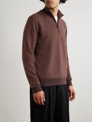 Loro Piana Roadster Cashmere Half-zip Sweater - Brown