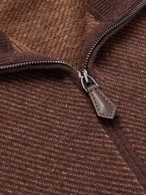 Loro Piana Roadster Cashmere Half-zip Sweater - Brown