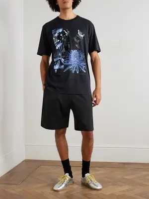 Dries Van Noten Wide-leg Cotton-jersey Drawstring Shorts - Black
