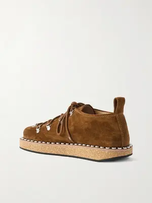 Loewe Rivet Studded Suede Shoes