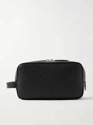 METIER Full-grain Leather Wash Bag - Black