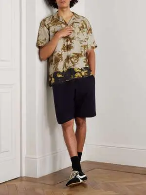 Dries Van Noten Wide-leg Cotton-jersey Drawstring Shorts