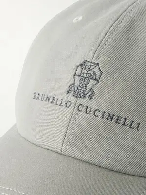 Brunello Cucinelli Logo-embroidered Baseball Cap - Gray