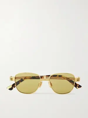 Bottega Veneta Square-frame Sunglasses - Gold