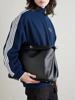 Balenciaga Rodeo Leather Messenger Bag - Black
