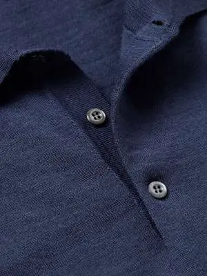 Caruso Wool, Silk And Cashmere-blend Polo Shirt