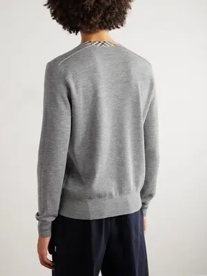 Burberry Slim-fit Wool Sweater - Gray