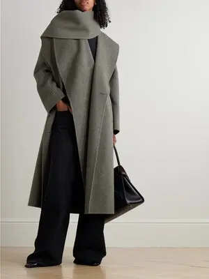 RÓHE Double-breasted Wool And Cashmere-blend Coat - Gray
