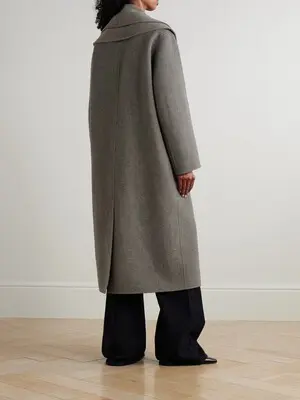 RÓHE Double-breasted Wool And Cashmere-blend Coat - Gray