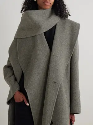 RÓHE Double-breasted Wool And Cashmere-blend Coat - Gray