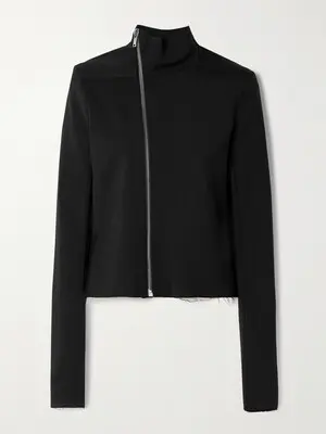 Rick Owens Gary Wool-blend Biker Jacket - Black