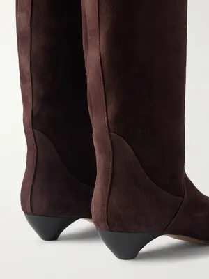 Le Monde Beryl Allegra Suede Riding Boots - Brown