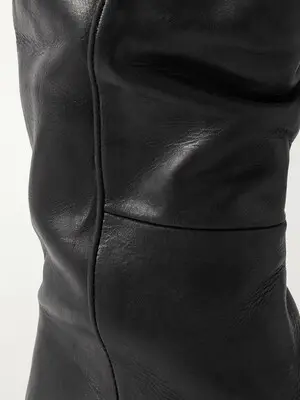 Khaite Clive Leather Boots - Black
