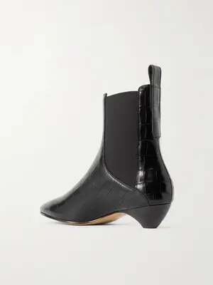 Le Monde Beryl Allegra Croc-effect Leather Chelsea Boots