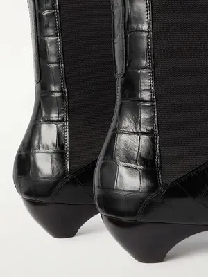 Le Monde Beryl Allegra Croc-effect Leather Chelsea Boots