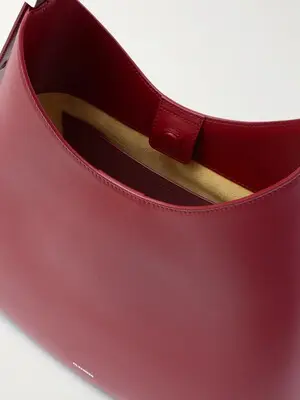 JIL SANDER Small Embellished Leather Shoulder Bag - Red