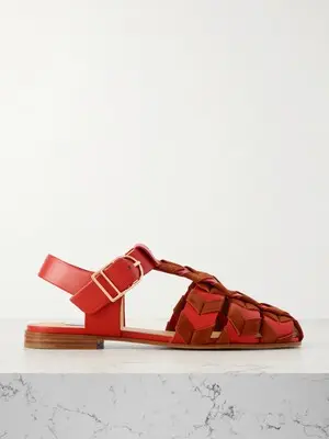 Gabriela Hearst Willow Leather Sandals - Orange