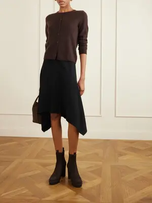 GIANVITO ROSSI 70 Suede Chelsea Boots - Brown