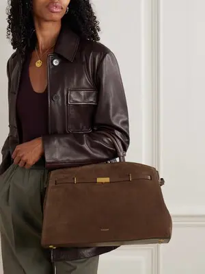 DEMELLIER The Hudson Suede Tote - Brown