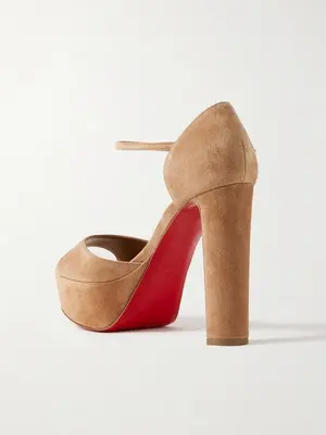 CHRISTIAN LOUBOUTIN Sandaloo Suede Sandals - Brown