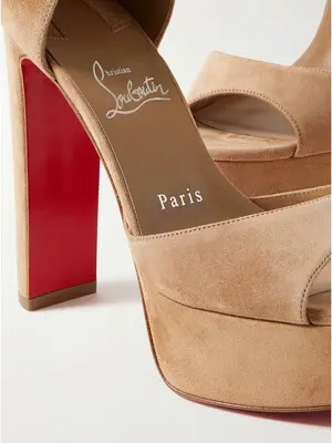 CHRISTIAN LOUBOUTIN Sandaloo Suede Sandals - Brown