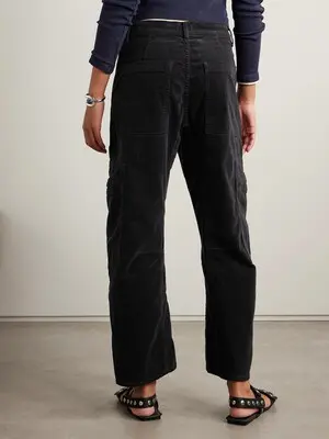 Citizens Of Humanity Marcelle Cotton-blend Corduroy Wide-leg Cargo Pants - Gray