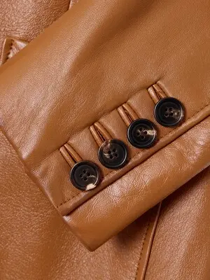 Chloé Paneled Leather Jacket - Brown