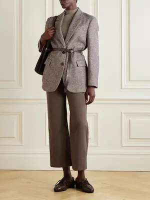 Brunello Cucinelli Houndstooth Wool-blend Jacket