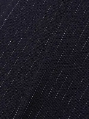 Another Tomorrow Pinstriped Wool-blend Wide-leg Pants