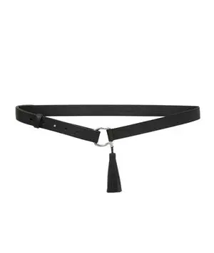 Anderson's Tasseled Leather Belt - Black