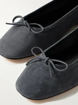 AeydĒ Delfina Suede Ballet Flats - Gray