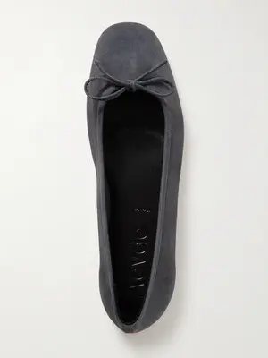 AeydĒ Delfina Suede Ballet Flats - Gray