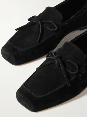 AeydĒ Jasper Suede Boat Shoes - Black
