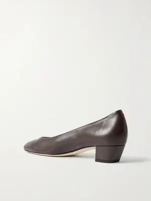 AeydĒ Helia Leather Pumps - Brown