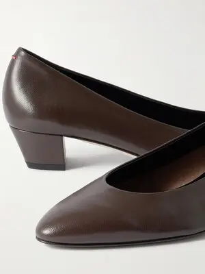 AeydĒ Helia Leather Pumps - Brown