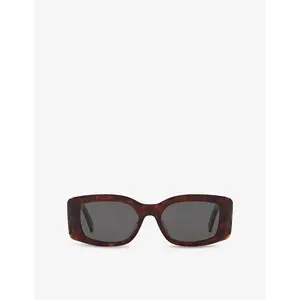 Celine Rectangular-frame Acetate Sunglasses - Grey
