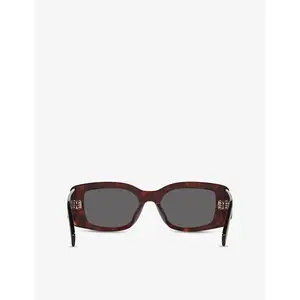 Celine Rectangular-frame Acetate Sunglasses - Grey