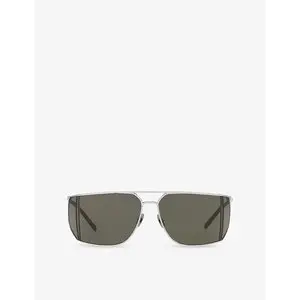 Saint Laurent Sl 750 Rectangular Sunglasses - Silver