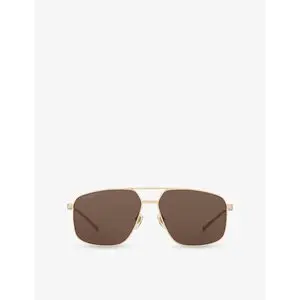 Gucci Pilot-frame Metal Sunglasses - Gold