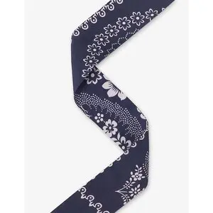 Maje Bandana-print Scarf-detail Woven Hair Scrunchie