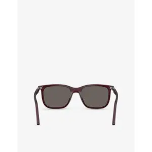 Persol Rectangular-frame Acetate Sunglasses - Red