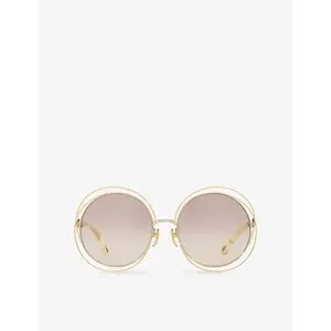 Chloé Ch0045s Round-frame Sunglasses - Gold