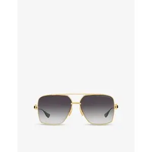 Dita Pilot-frame Metal Sunglasses - Gold