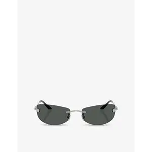 Versace Ve2279 Rectangular Metal Sunglasses