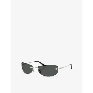 Versace Ve2279 Rectangular Metal Sunglasses