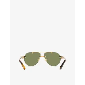 Bottega Veneta Pilot-frame Metal Sunglasses