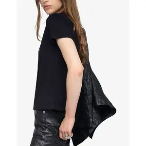 Zadig&Voltaire Alys Brand-appliqué Cotton-jersey T-shirt - Black