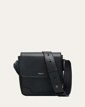 SERAPIAN Small Stepan Crossbody Bag - Black Eclipse